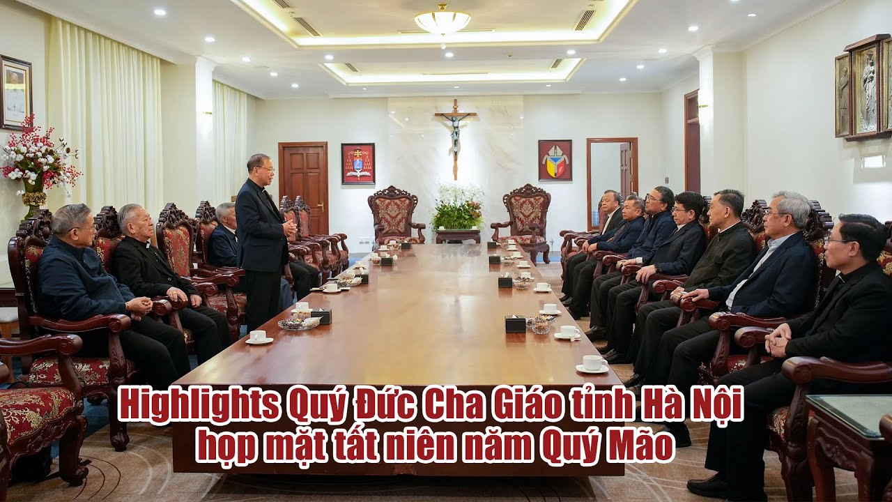 QUÝ ĐỨC CHA GIÁO TỈNH HÀ NỘI HỌP MẶT TẤT NIÊN NĂM QUÝ MÃO | Giáo Phận Thanh Hóa